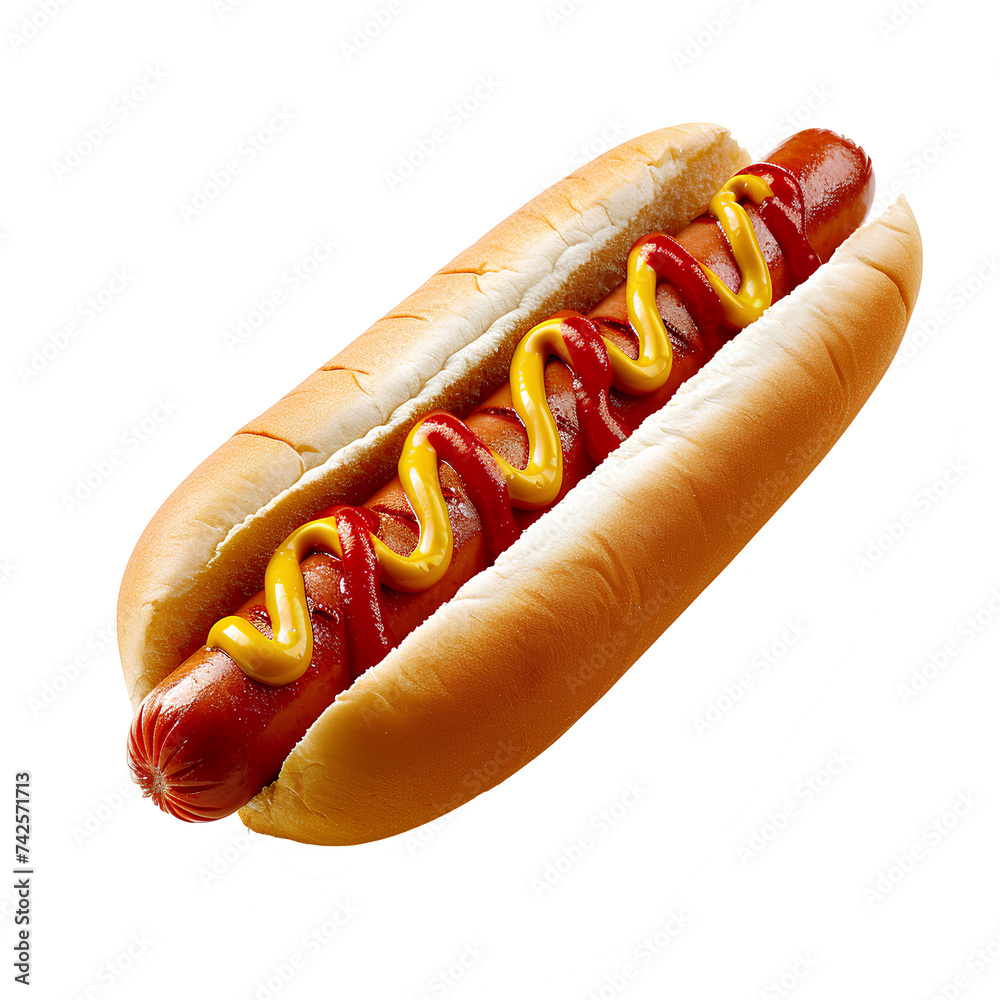 Hot Dog isolated, transparent background white background no background ...