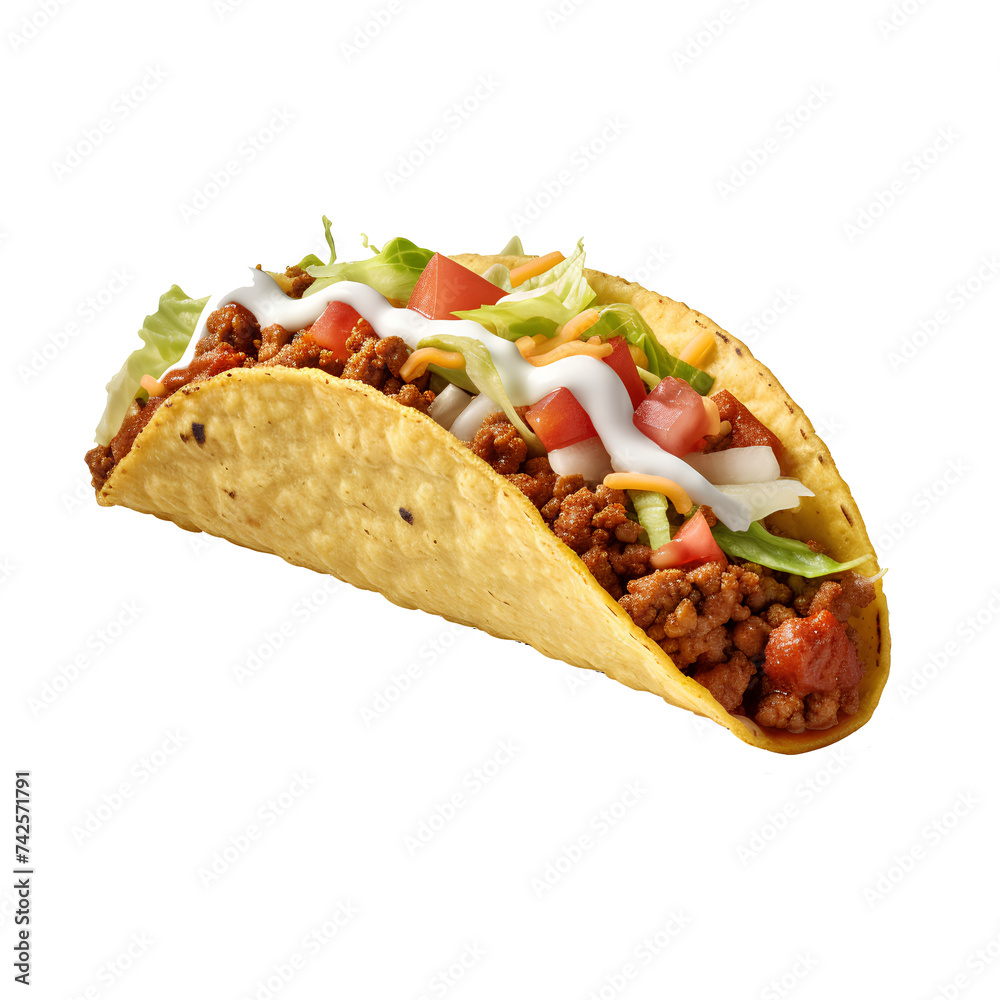 Taco isolated, transparent background white background no background ...