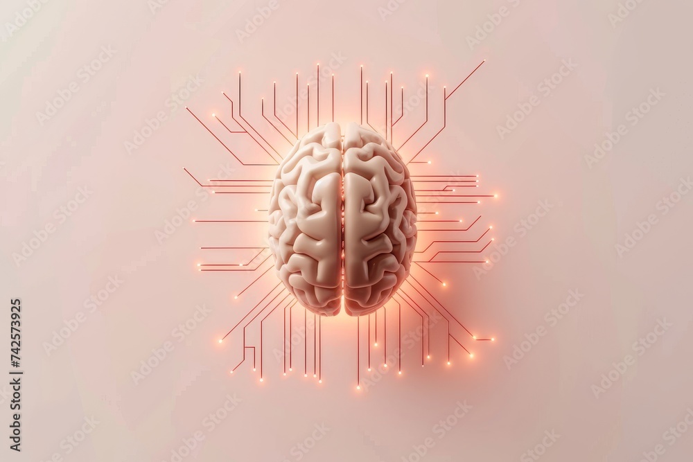 AI Brain Chip system. Artificial Intelligence processing mind ...