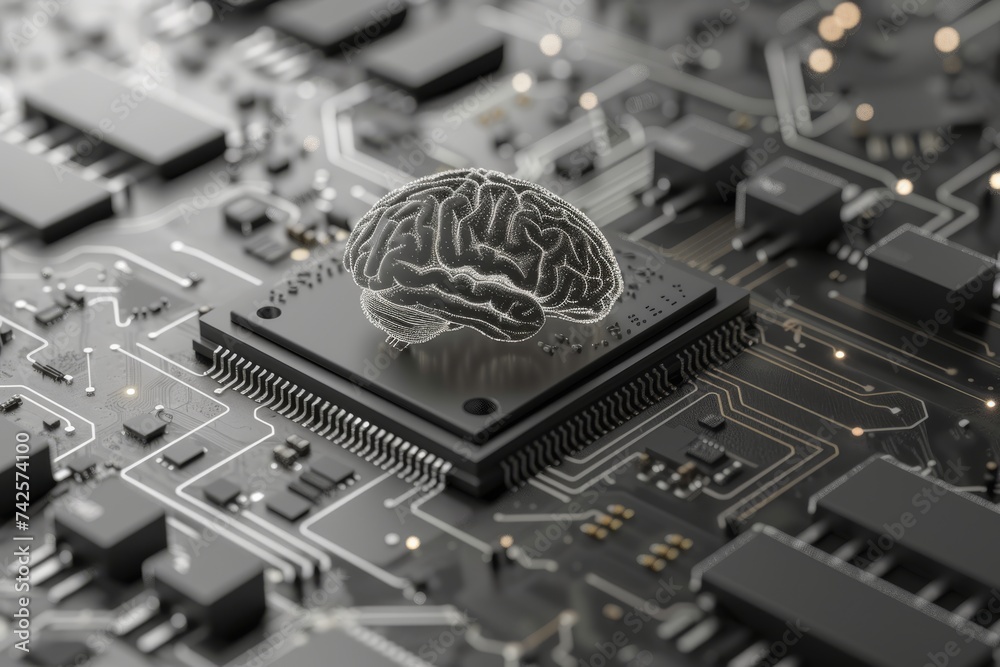 AI Brain Chip prefrontal. Artificial Intelligence resistant mind ...