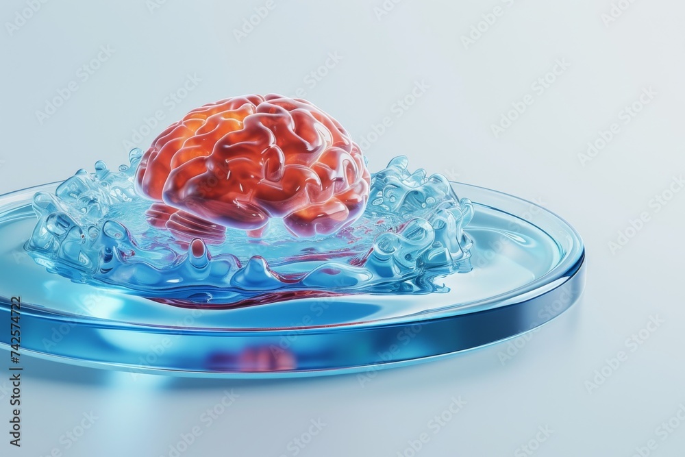 AI Brain Chip sensors. Artificial Intelligence system mind ...