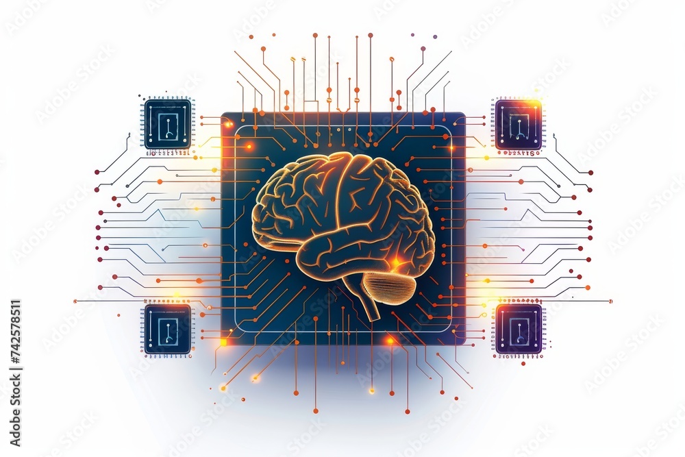 AI Brain Chip pathways. Artificial Intelligence market mind diagnostic ...