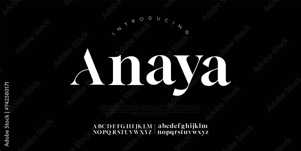 Anaya Abstract modern urban alphabet fonts. Typography sport ...