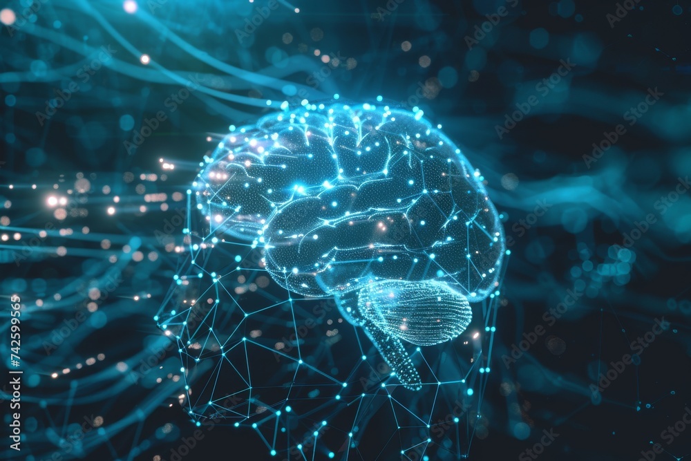 AI Brain Chip real. Artificial Intelligence axonal mind floyd warshall ...