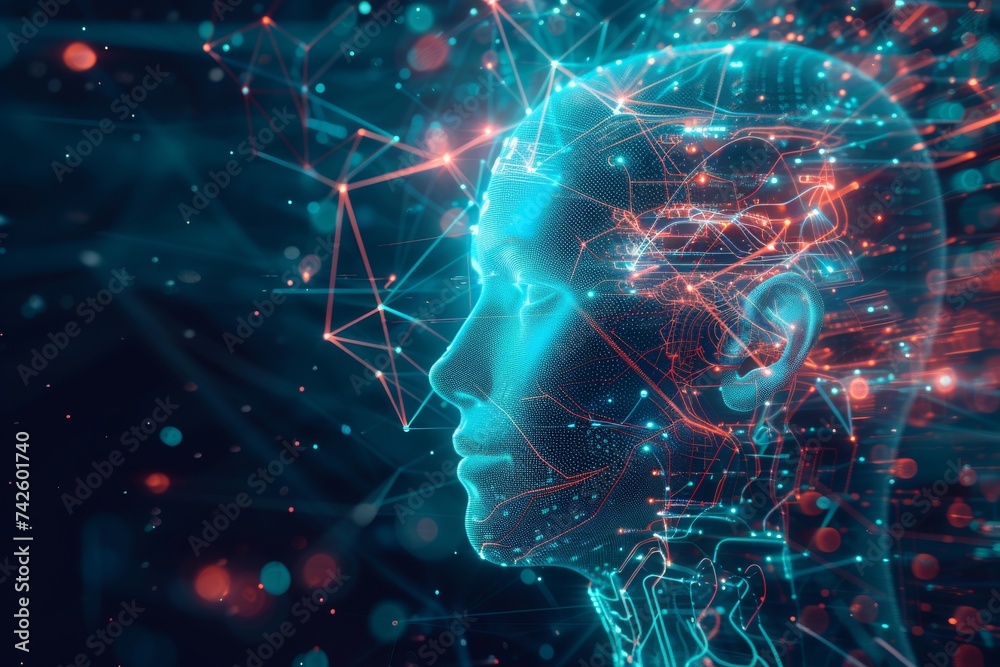 AI Brain Chip ct. Artificial Intelligence big human swap space mind ...