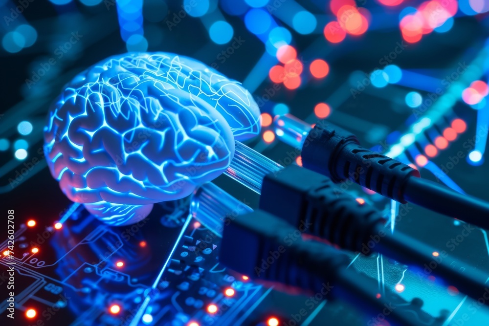 AI Brain Chip chain. Artificial Intelligence optimization human memory ...