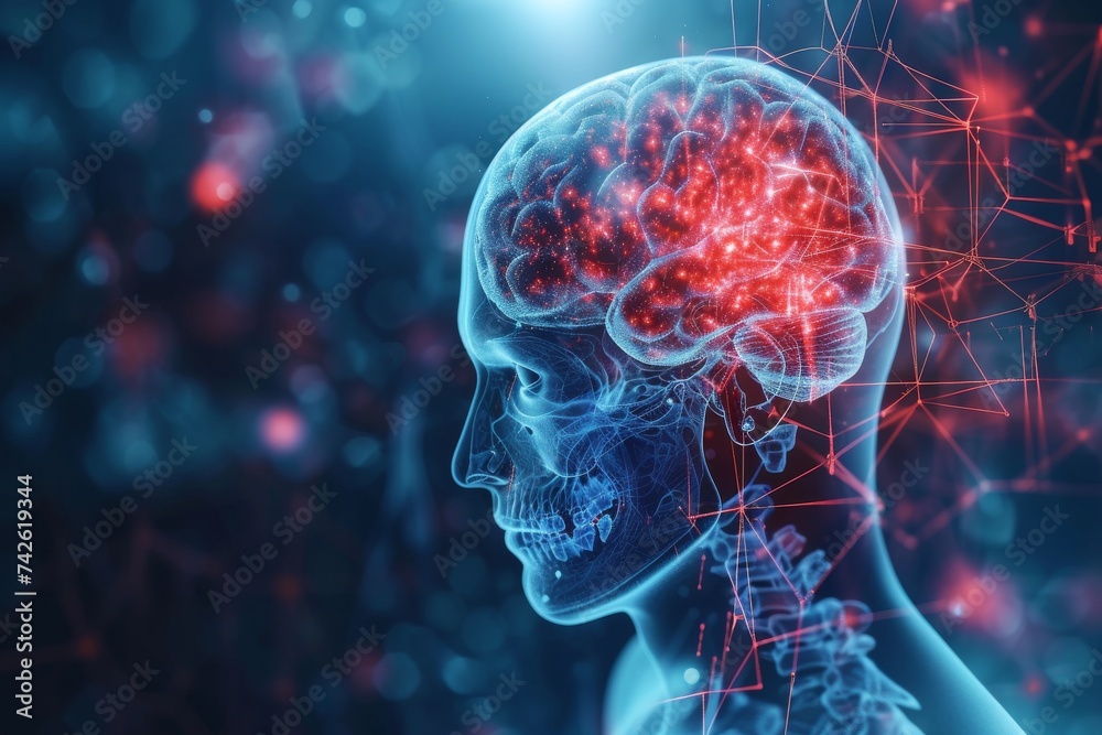 AI Brain Chip sram. Artificial Intelligence decoding human digital ...