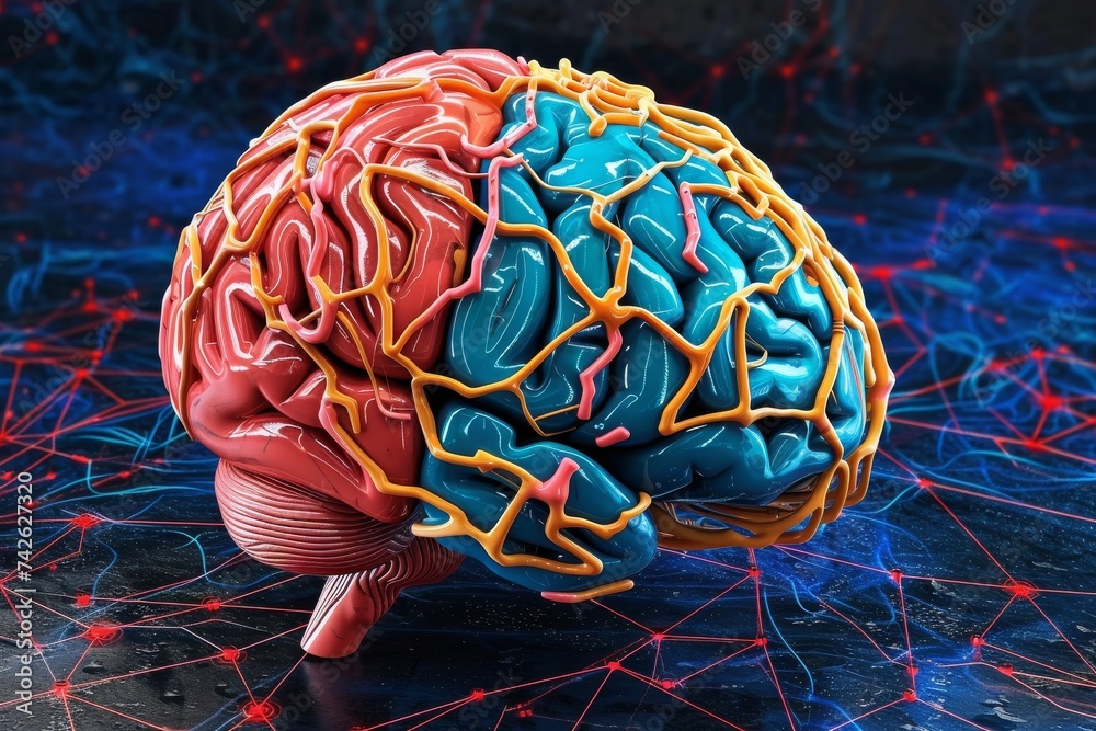 AI Brain Chip power. Artificial Intelligence hardware mind brain ...