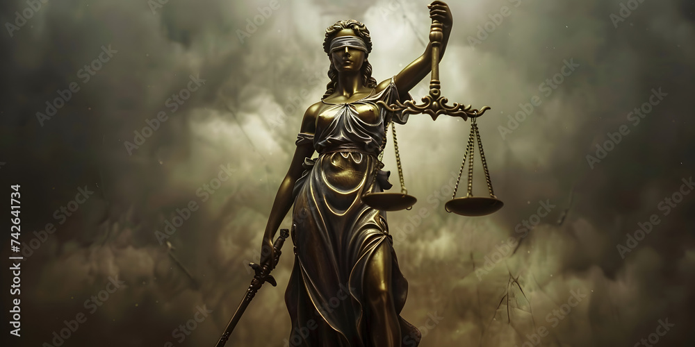 The Statue of Justice - lady justice or Iustitia / Justitia the Roman ...