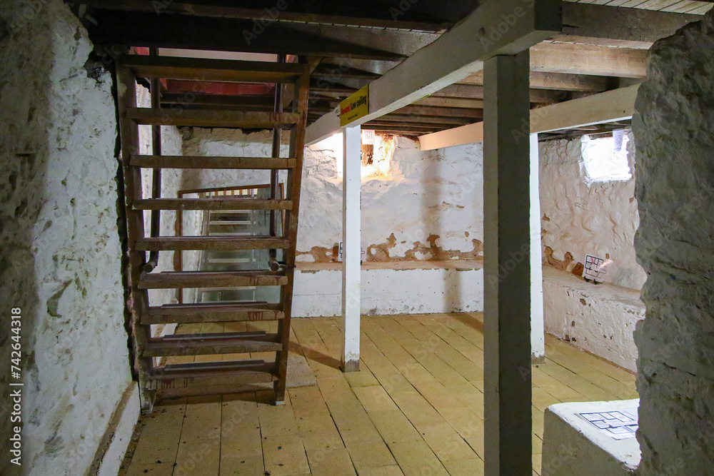 Underground cellar of the Adelaide House Museum on Todd Mall in ...