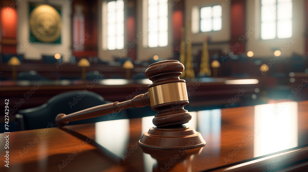 judge's hammer in court room, concept of justice legal battle for ...