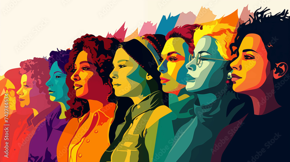 Gender equality, a Diverse Group Demonstrating Gender Equality Stock ...