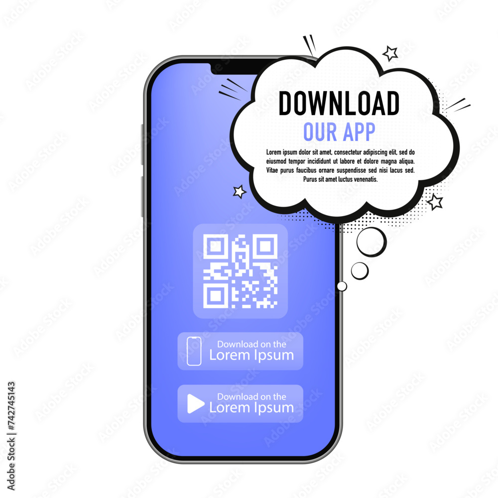 Download our mobile app. Advertising banner for downloading a mobile ...