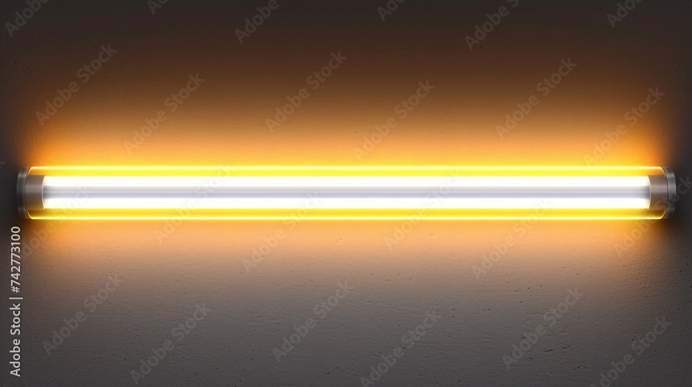 Vibrant yellow and white neon light for party borders, featuring a ...
