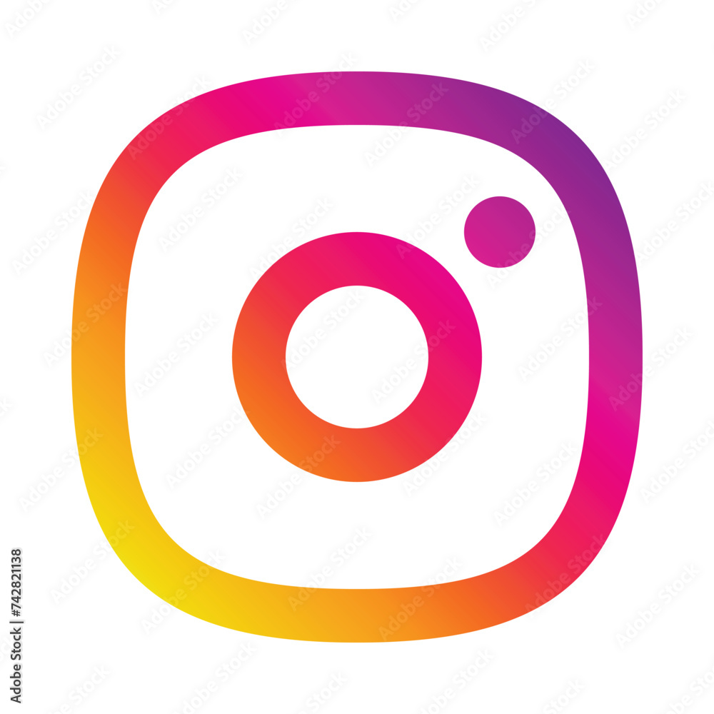 Instagram Logo Icon - Social Media Platform Symbol Stock Vector | Adobe ...
