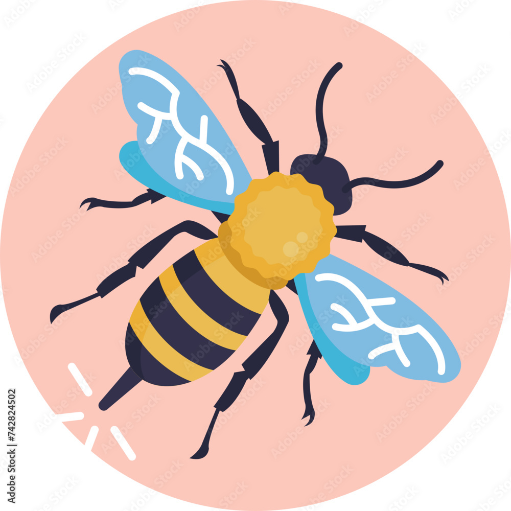 Prioritize safety with our Bee Allergy icon in vector form. This symbol ...