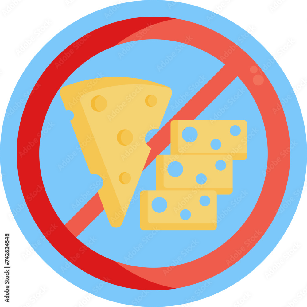 No Cheese Symbol in Vector: Great for food packaging, allergy-conscious ...