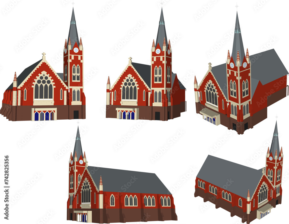 Vector sketch illustration design drawing of architecture of Christian ...
