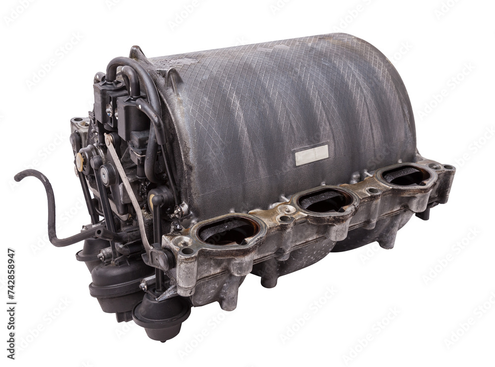 Intake manifold plastic housing with a system for adjusting the air ...