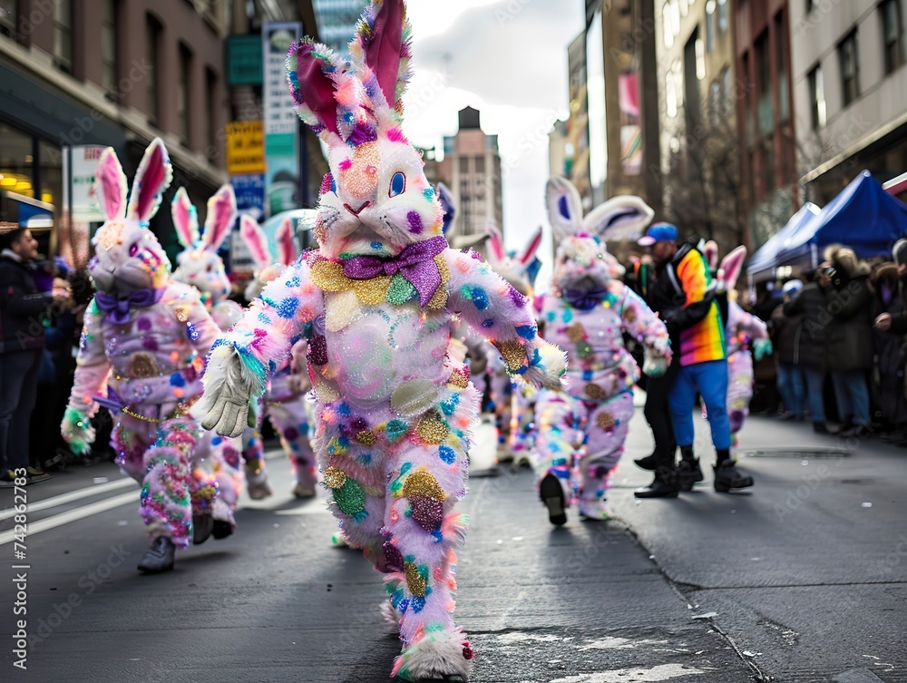 Easter Whimsy, Joyful Parade of Bunny Costumes and Spring Festivities ...