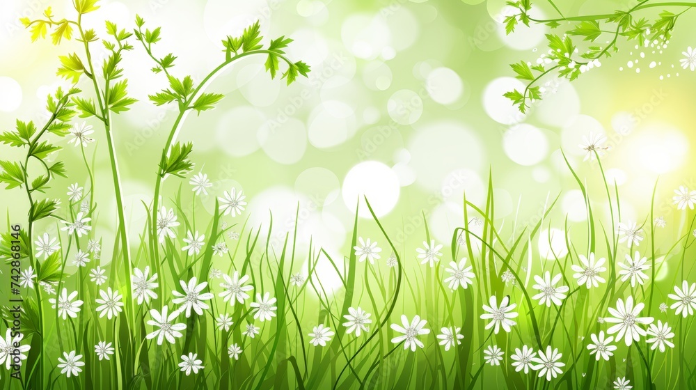 Light and airy abstract spring background soft dawn colors with mist ...