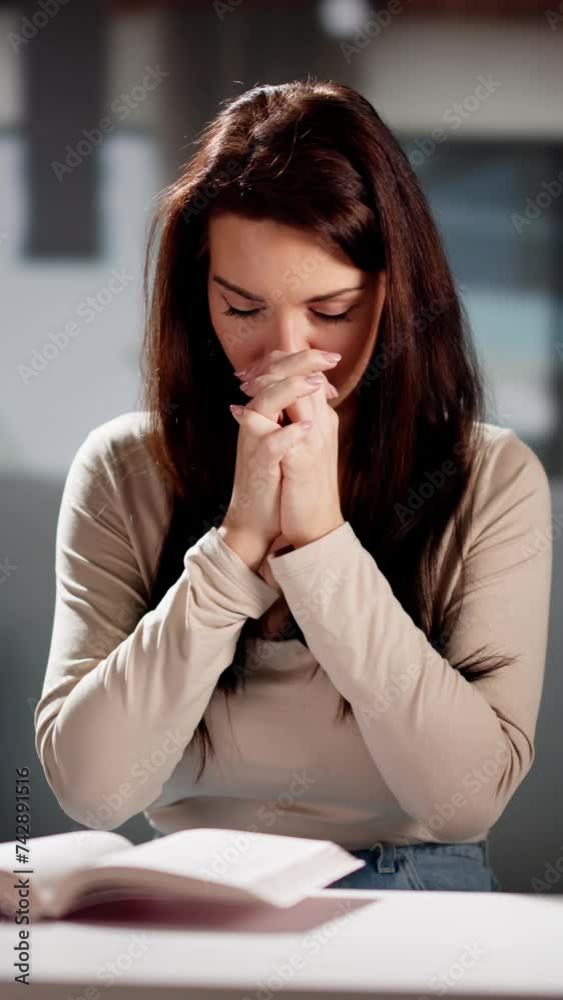 Woman Praying. God Seeking Prayer Stock Video | Adobe Stock