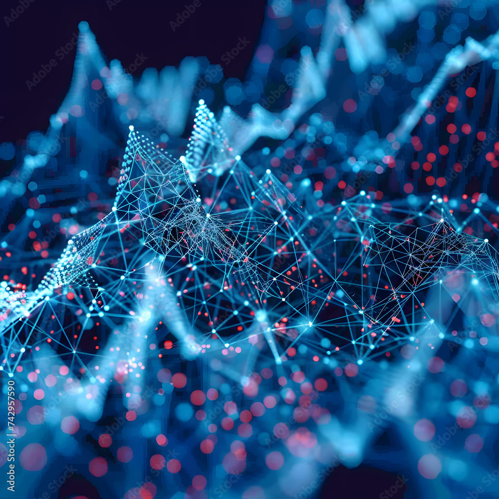 Structure of the network connection of points and lines stocks market ...