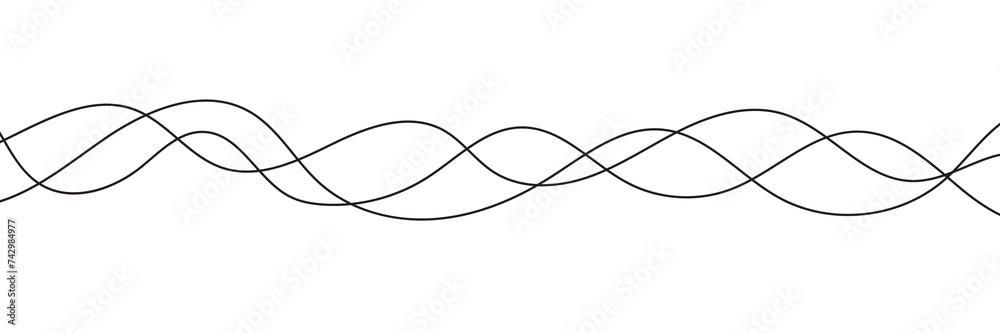 Banner with curved lines. Background with wavy line Stock Vector ...