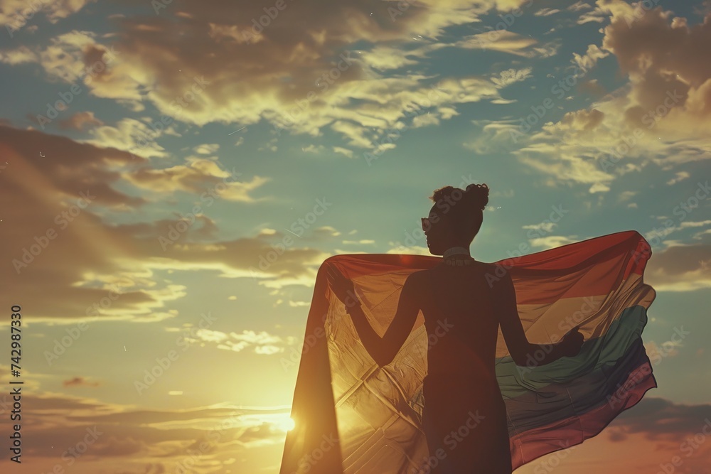 LGBTQ Pride soca. Rainbow kobi colorful array diversity Flag. Gradient ...