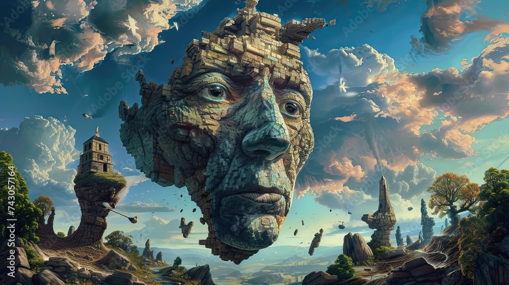 An illusionary world where gravity defies logic envisaged by a skilled ...