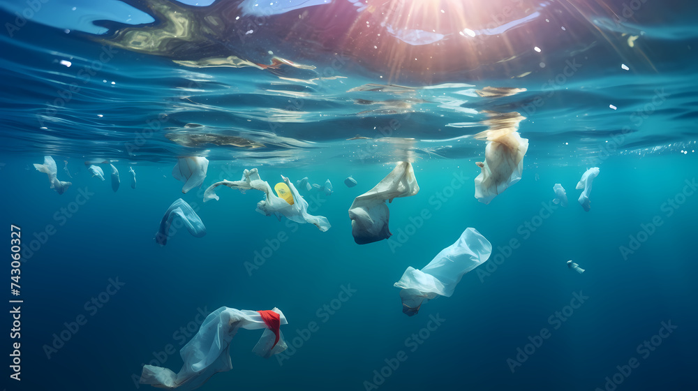 Plastic pollution in oceans, Plastic waste and pollution in oceans and ...