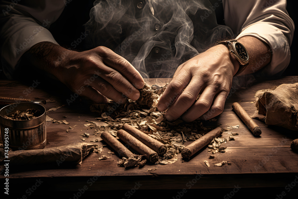 Hand rolled cuban cigar, hand rolling a cuban cigar, smoking cigars ...