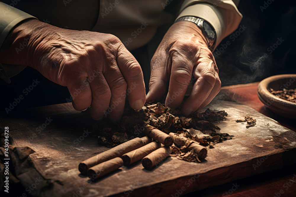 Hand rolled cuban cigar, hand rolling a cuban cigar, smoking cigars ...