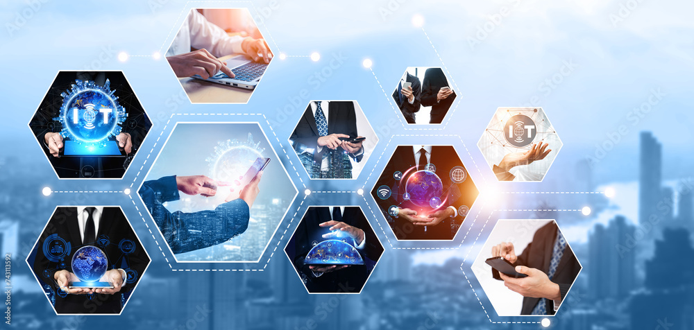 Communication technology , smart connection IOT and people network ...