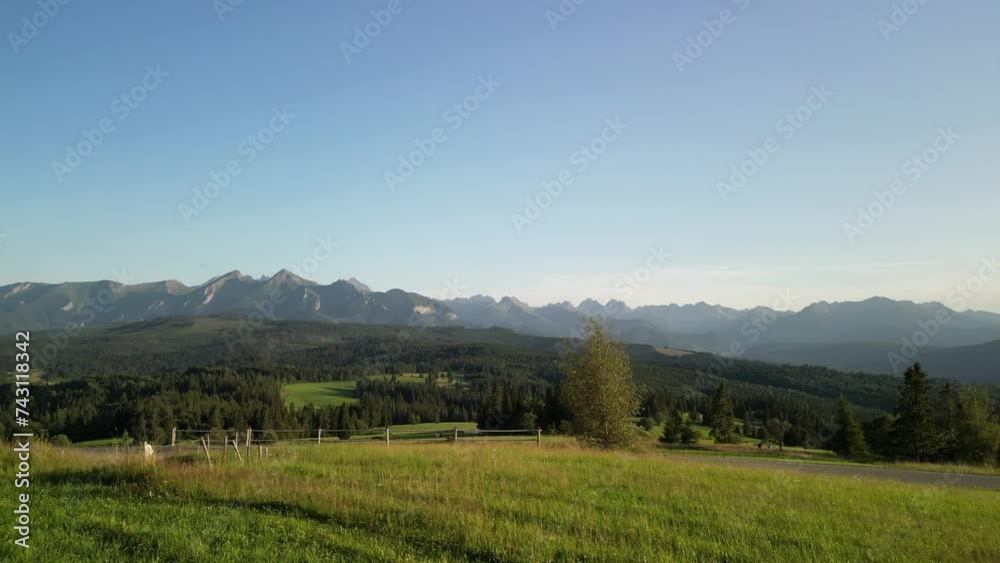 Golden Glide Over Łapszanka Pass: Drone's Lateral Flight Reveals ...