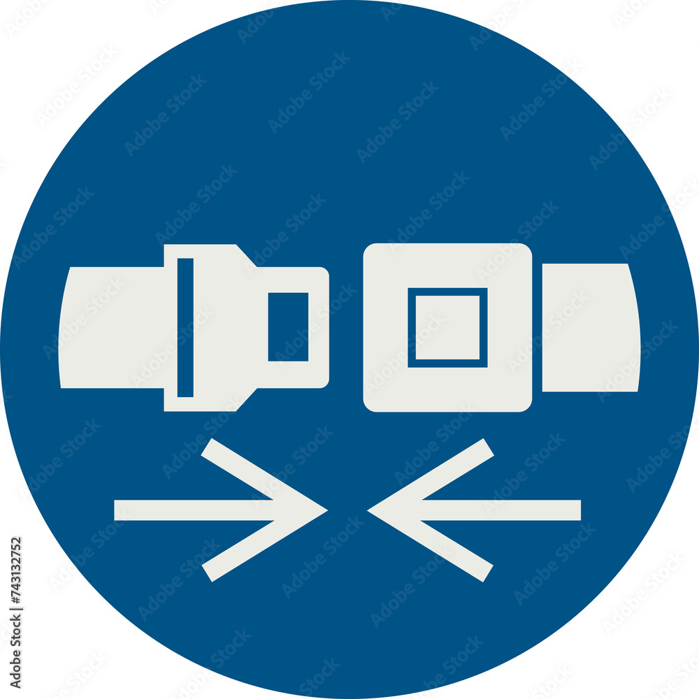 OBLIGATION SIGN PICTOGRAM, WEAR SAFETY BELTS ISO 7010 – M020, PNG Stock ...