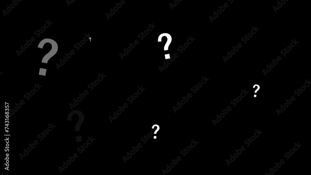 Many white question marks with alpha channels Stock-Video | Adobe Stock