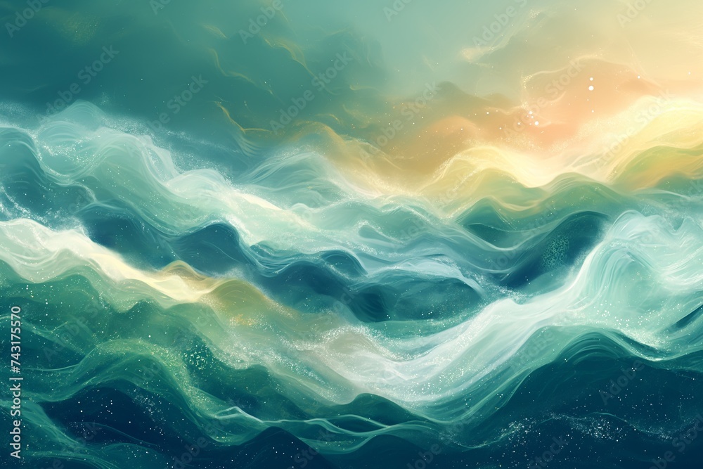 Abstract wave background using soft lines and subtle color gradients ...