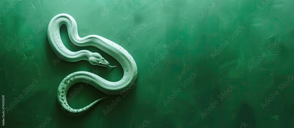 A white snake, identified as a deceased worm snake, is shown ...