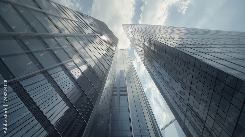 low panoramic and perspective views, impressive heights and scale of ...