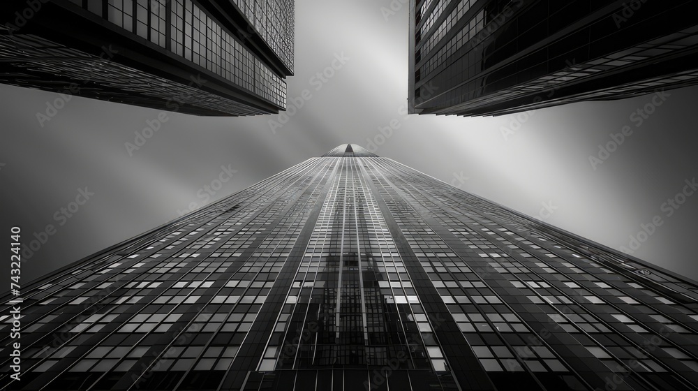 low panoramic and perspective views, impressive heights and scale of ...