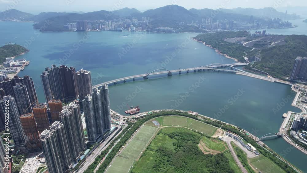 Hong Kong Tseung Kwan O Cross Bay Link Prefabricated steel arch bridge ...
