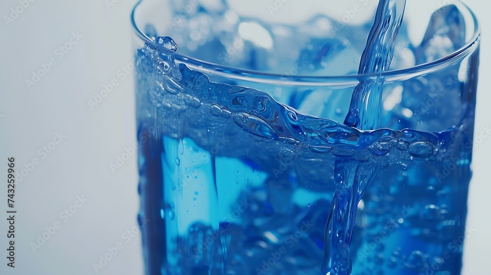 Beautiful texture of flow stream water closeup macro A stream of clean ...