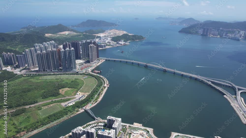 Hong Kong Tseung Kwan O Cross Bay Link Prefabricated steel arch bridge ...