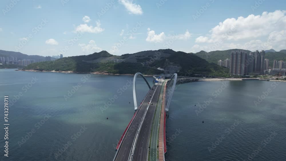 Hong Kong Tseung Kwan O Cross Bay Link Prefabricated steel arch bridge ...