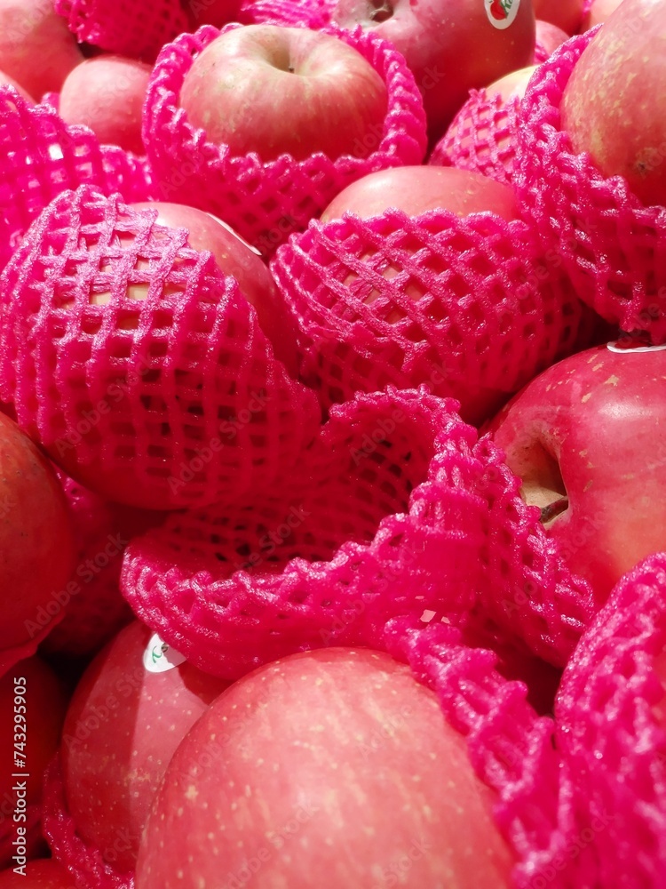 Batam - Indonesia, 23 February 2024. Fresh apples are sold in ...