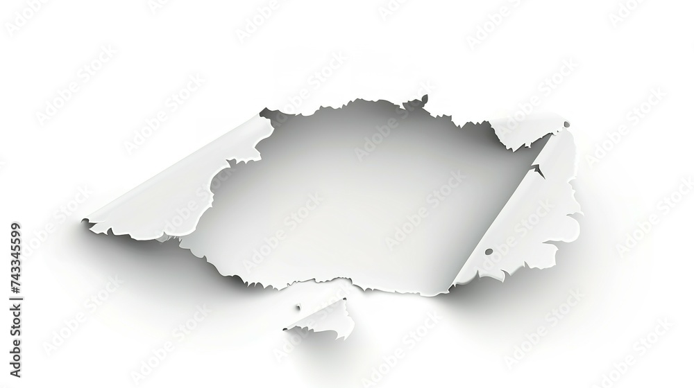 Paper hole with torn edges design template. Royalty high-quality free ...