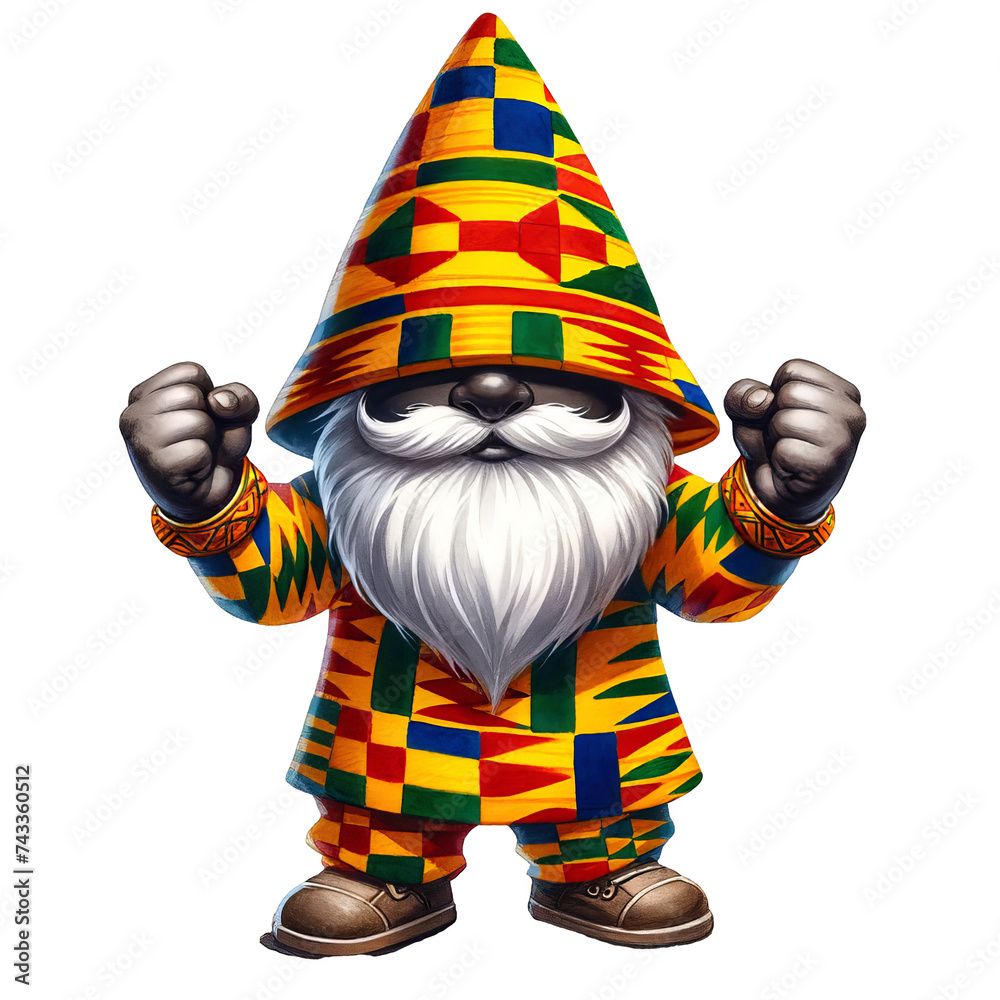 Colorful Gnomes Celebrating Black History Month: Illustrations of ...