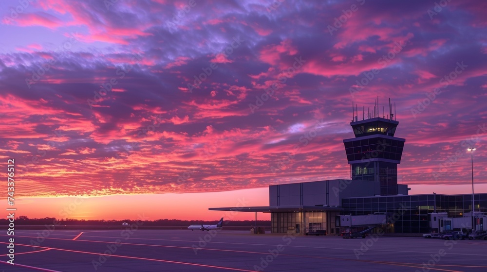 As the sky turns a stunning shade of pink and purple the hustle and ...