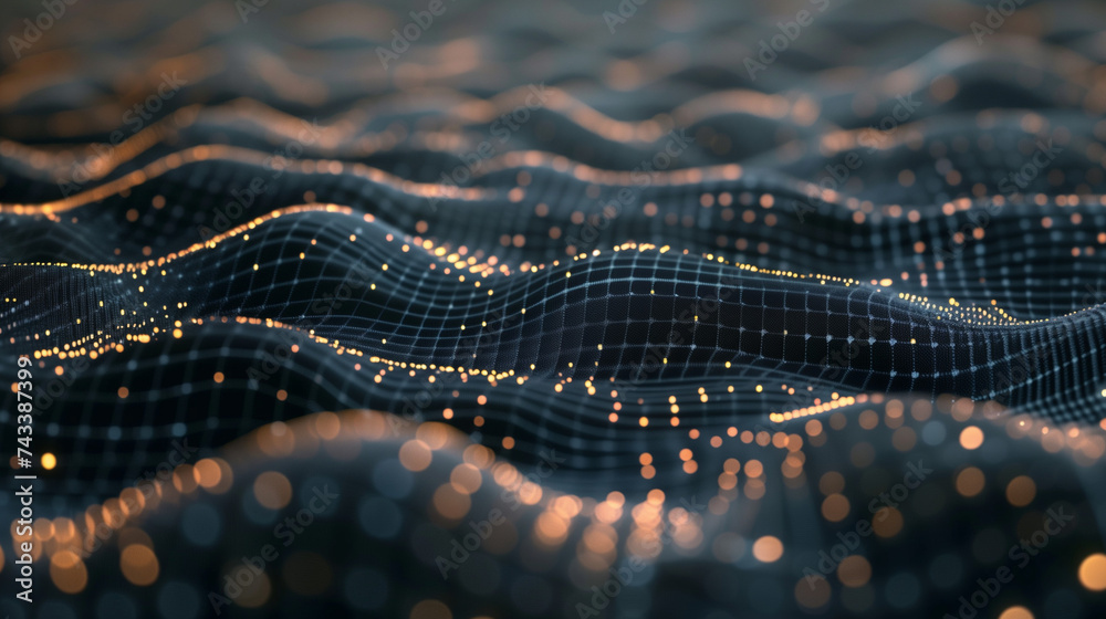 Neural network, IT background, IT wallpaper, digital interface ...